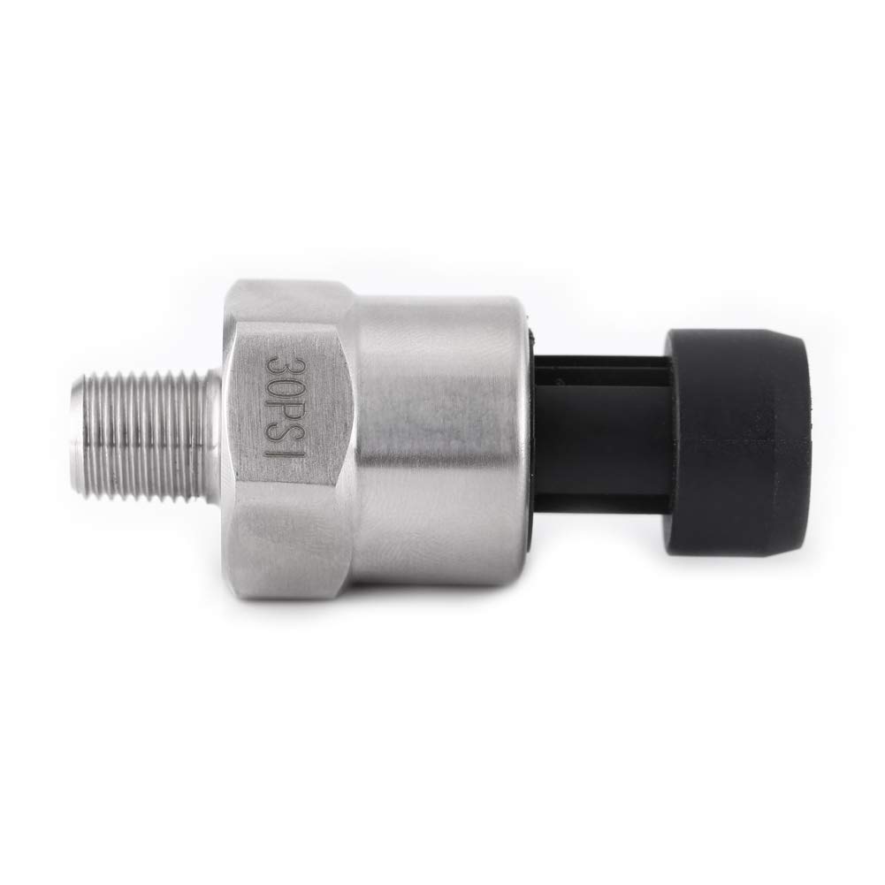 Pressure Transducer Sender Sensor for Oil Fuel Air Water 1/8"NPT Thread Stainless Steel Sensor 30Psi 100Psi 150Psi 200Psi 300Psi 500Psi (150 Psi)