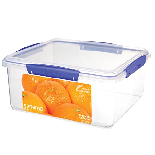 Sistema 1830 Klip It Collection Rectangle Food Storage Container, 101 Ounce & 1850 Klip It Collection Rectangle Food Storage Container, 169 Ounce/21 Cup