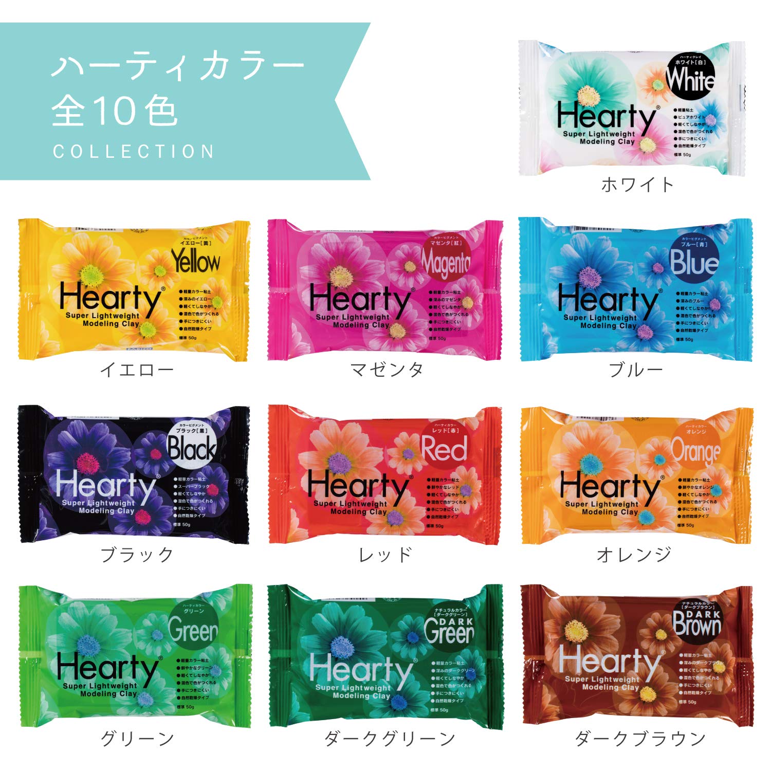 Padico Hearty Super Light Weight Modeling Clay 200g Color White (Japan Import)