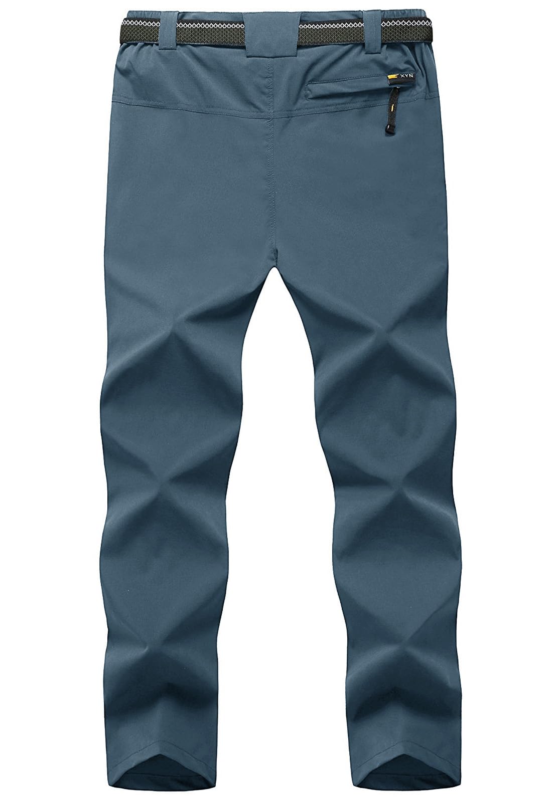 TBMPOY Men's Lightweight Hiking Pants Quick Dry Mountain Fishing Camping Travel Outdoor Pants Thin Stone Blue M