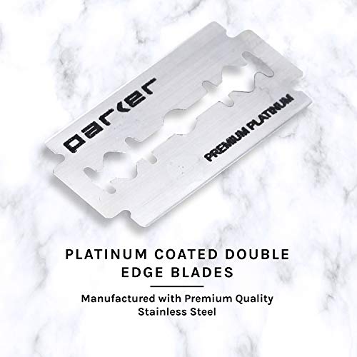 Parker, 98R Ultra Heavy Weight Long Handle Double Edge Safety Razor & 5 Blade Refills