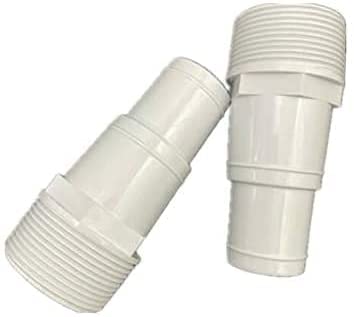 YMHYJY Pool Filter Pump Hose Adapter 1 1/4"-1 1/2" Thread 1.5" Fitting Connector PVC for SPX1091Z7 (2 Pcs)