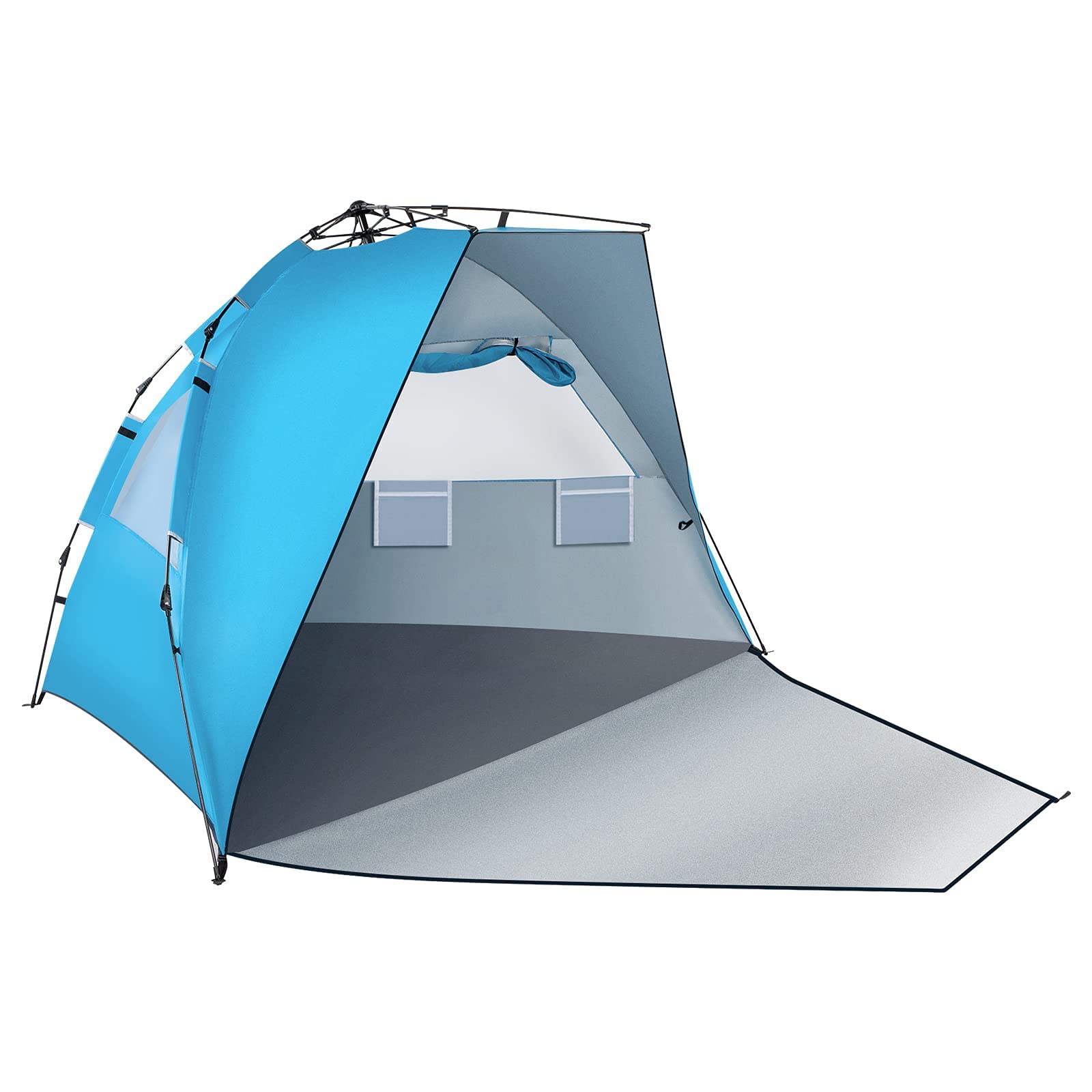 VINGLI Easy Pop Up Beach Tent, 99" L Large Sun Shade Shelter for 4-5 Person with Bag, UPF 50+ Sun Shelter Canopy