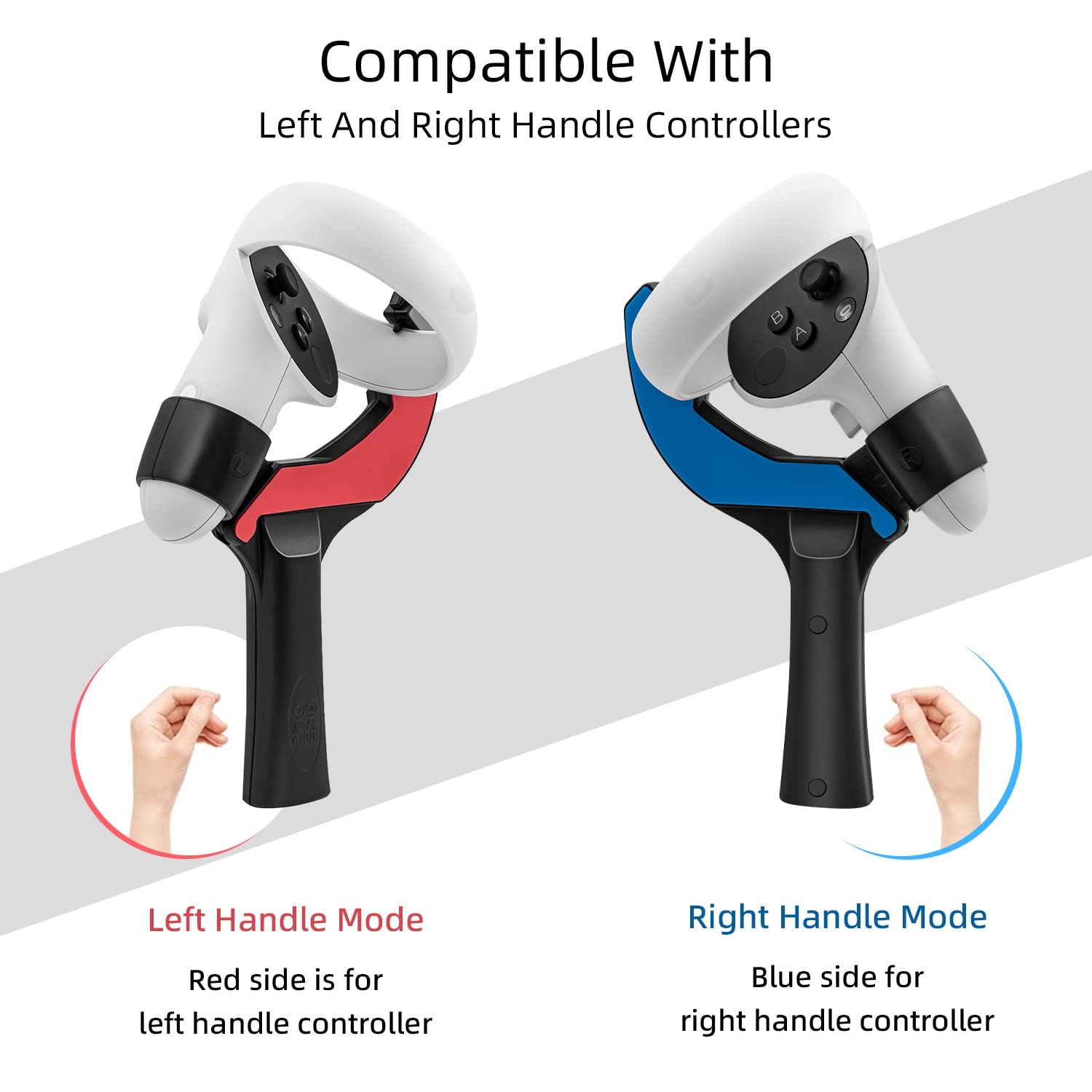 Wigearss Table Tennis Paddle Grip Handle for Oculus Quest 2/3, Touch Controller Playing Eleven Table Tennis VR Game for Oculus Quest 2 Oculus Quest 3