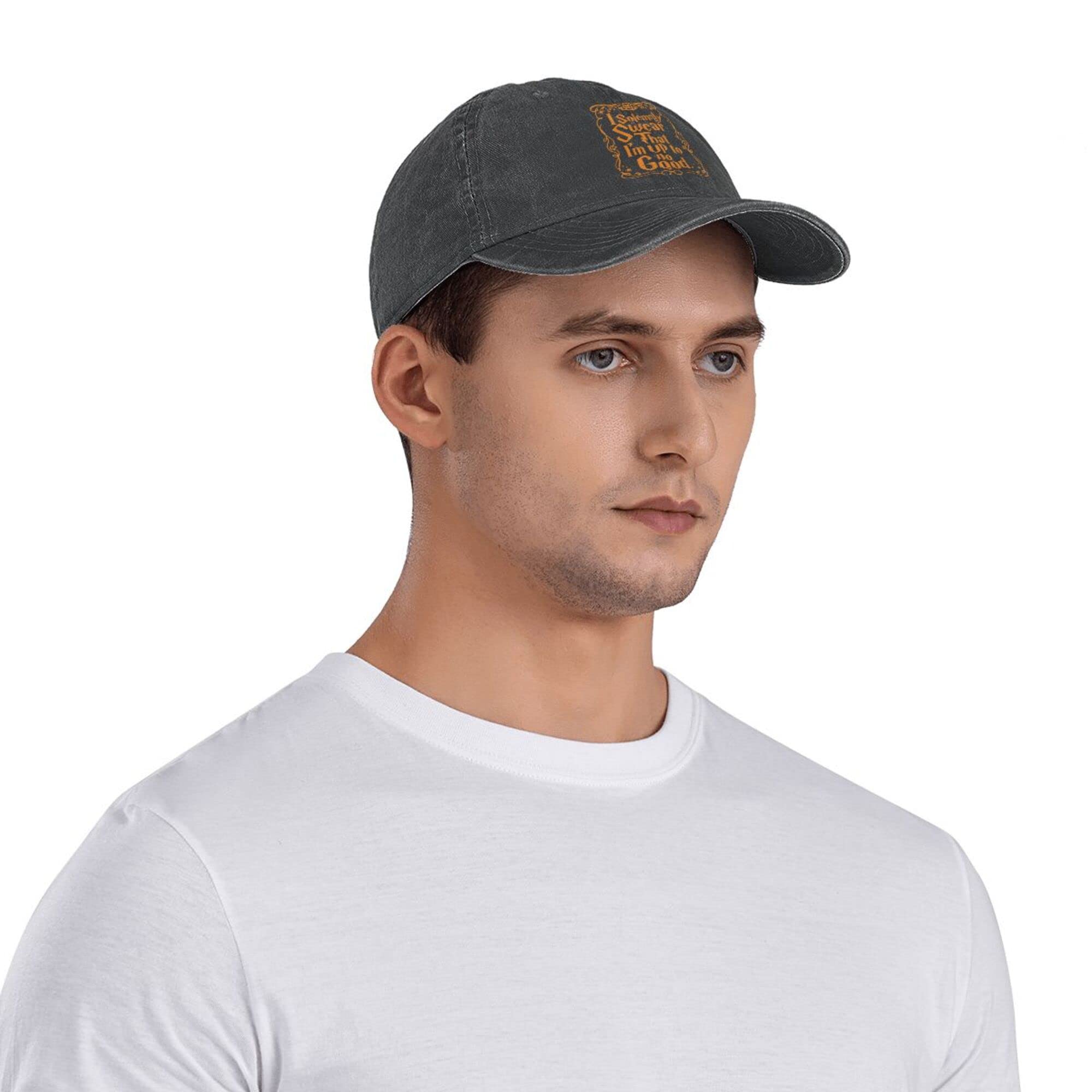 vaoruteng Men Women Cowboy hat Cotton Trucker Hats Adjustable Baseball Cap Hat (I Am Up to No Good I Solemnly Swear That) 1