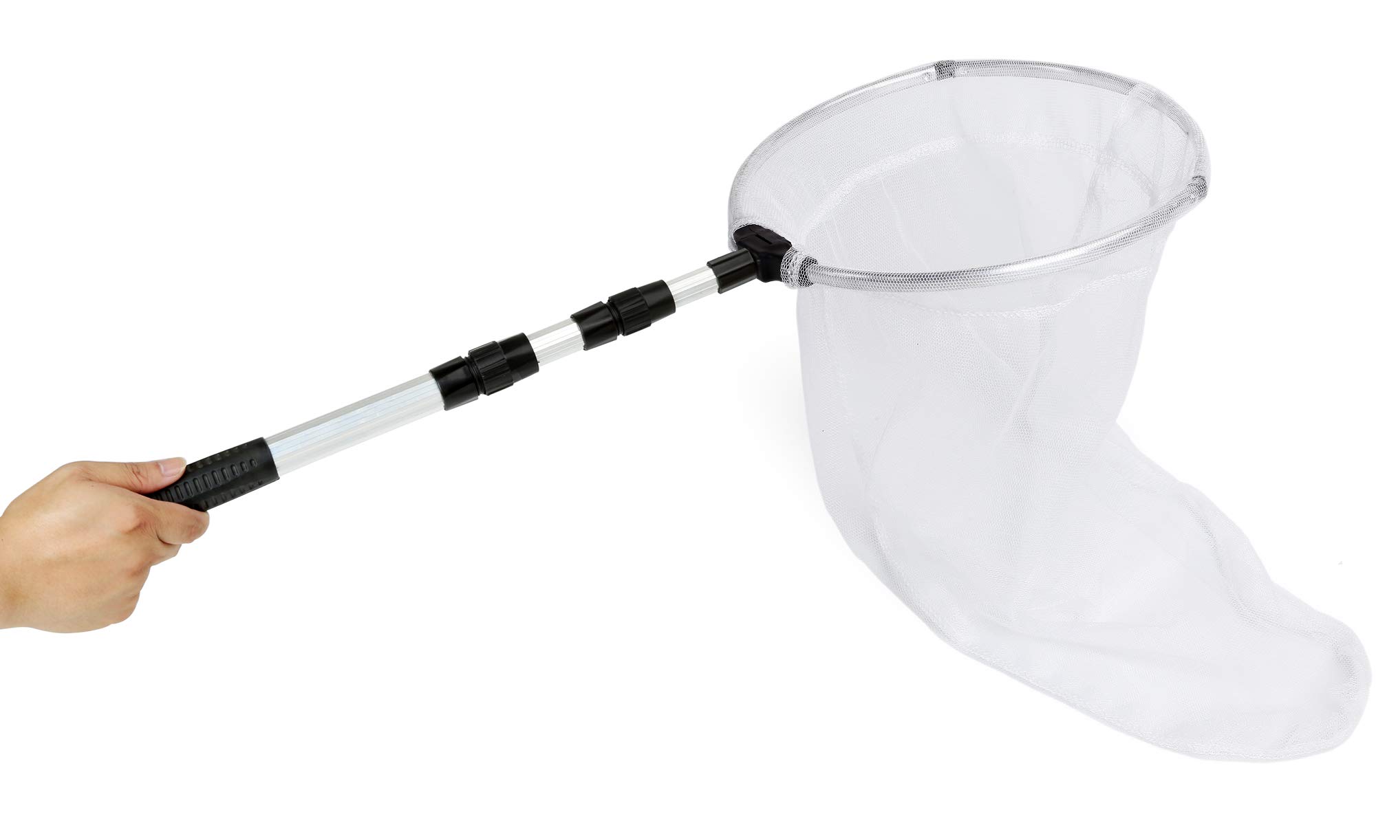 RESTCLOUD Butterfly Net with 12" Ring, 24" Net Depth, Handle Extends to 36 Inches (12" Ring, 36" Handle)