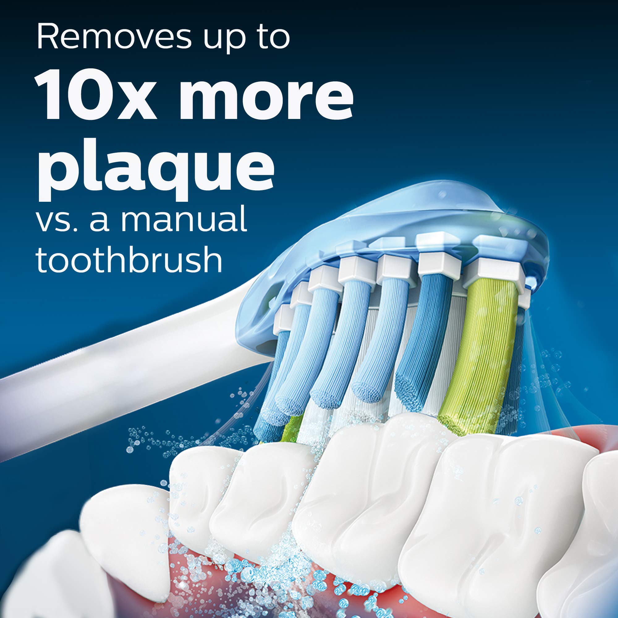Philips Sonicare Genuine C3 Premium Plaque Control and G3 Premium Gum Care Replacement Toothbrush Heads Bundle, 4 Brush Heads