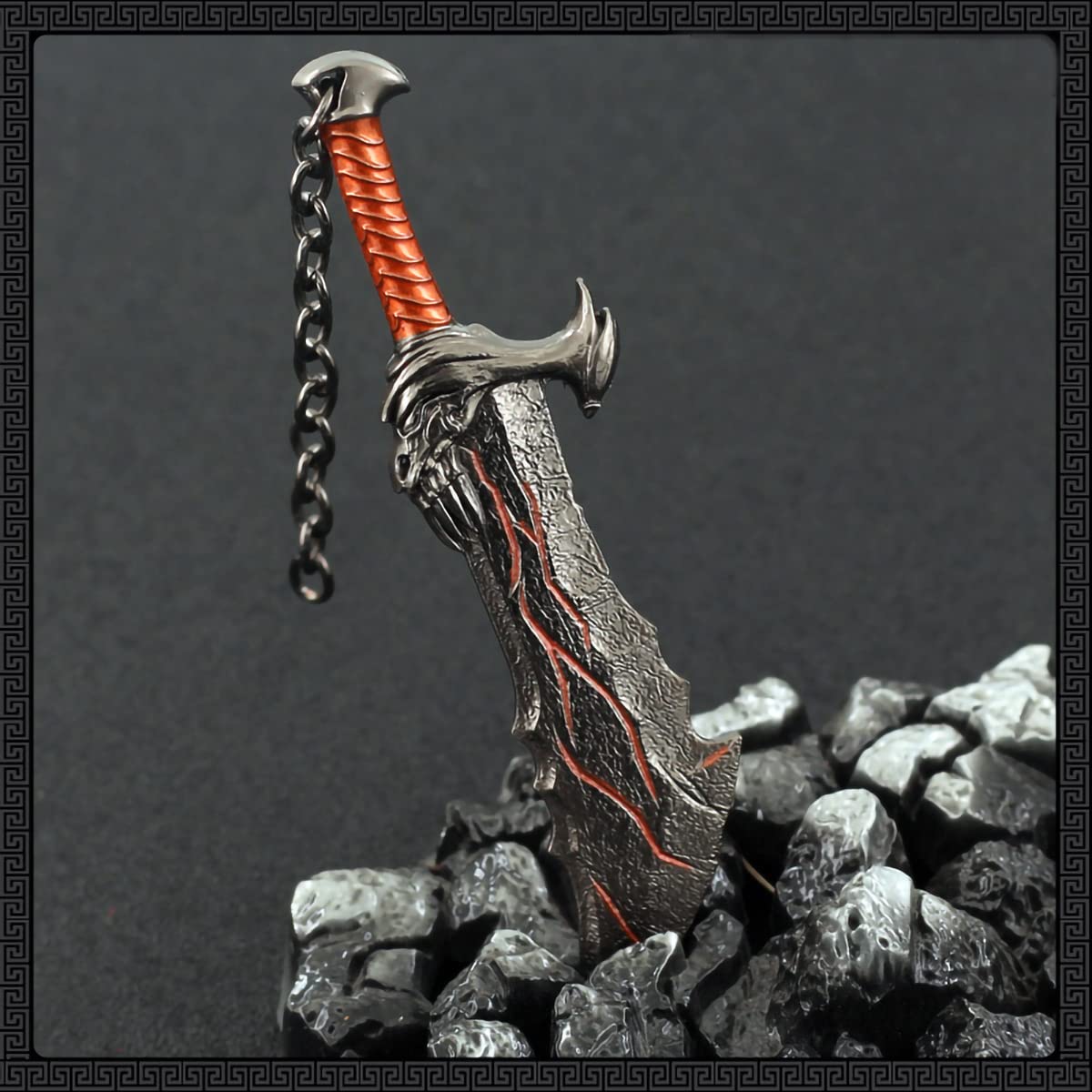 WODEJIAOBAO Keychain,Blades of Chaos,Leviathan Axe keychain Cosplay Jewelry Accessories Gift for Men or Women(2 Pcs