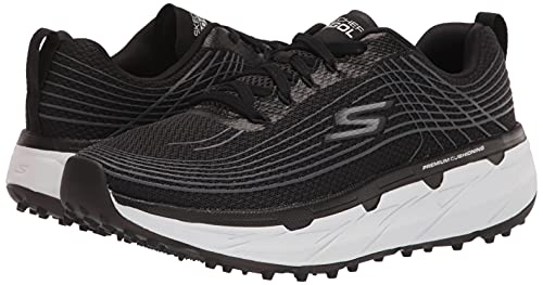 Skechers Men's Go Ultra Max Spikeless Golf Shoe, Black/White, 10.5
