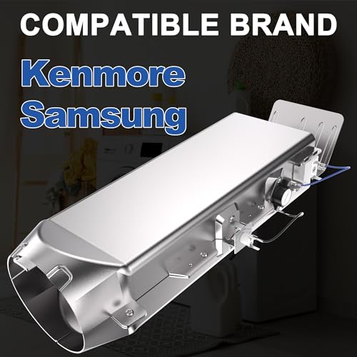 Romalon DC97-14486A Dryer Heating Element includes a built-in DC47-00019A dryer heating element Nickel-chromium content up to 95% For Samsung Dryer dv45h7000ew/a2 dve50r5400v/a3 dve50r5200w/a3 etc