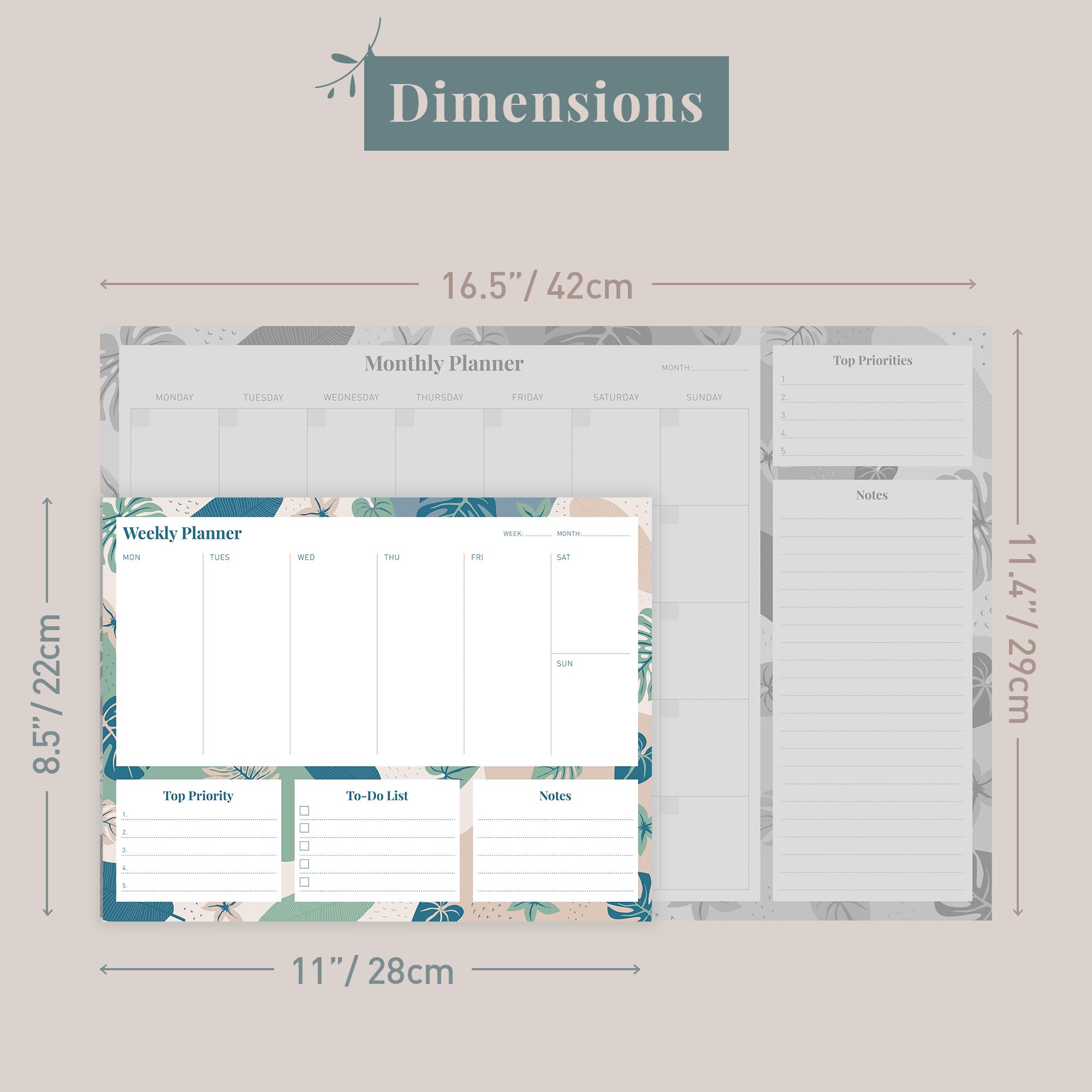 Rileys Weekly Planner Pad, Weekly Calendar Pad Tear Off, Desk Planner, Weekly To Do List Notepad, Weekly Planner Notepad, Desk Calendar, Undated Weekly Organizer, Daily To Do List Planner 11” x 8.5”