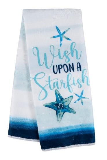 TopNotch Outlet Hand Towel - Kitchen Decor (2 Pc) Decorate Your Kitchen with Seashells and Lifes a Beach Enjoy The Waves Towels - Home Decor - Bath Towels - Kitchen Linens