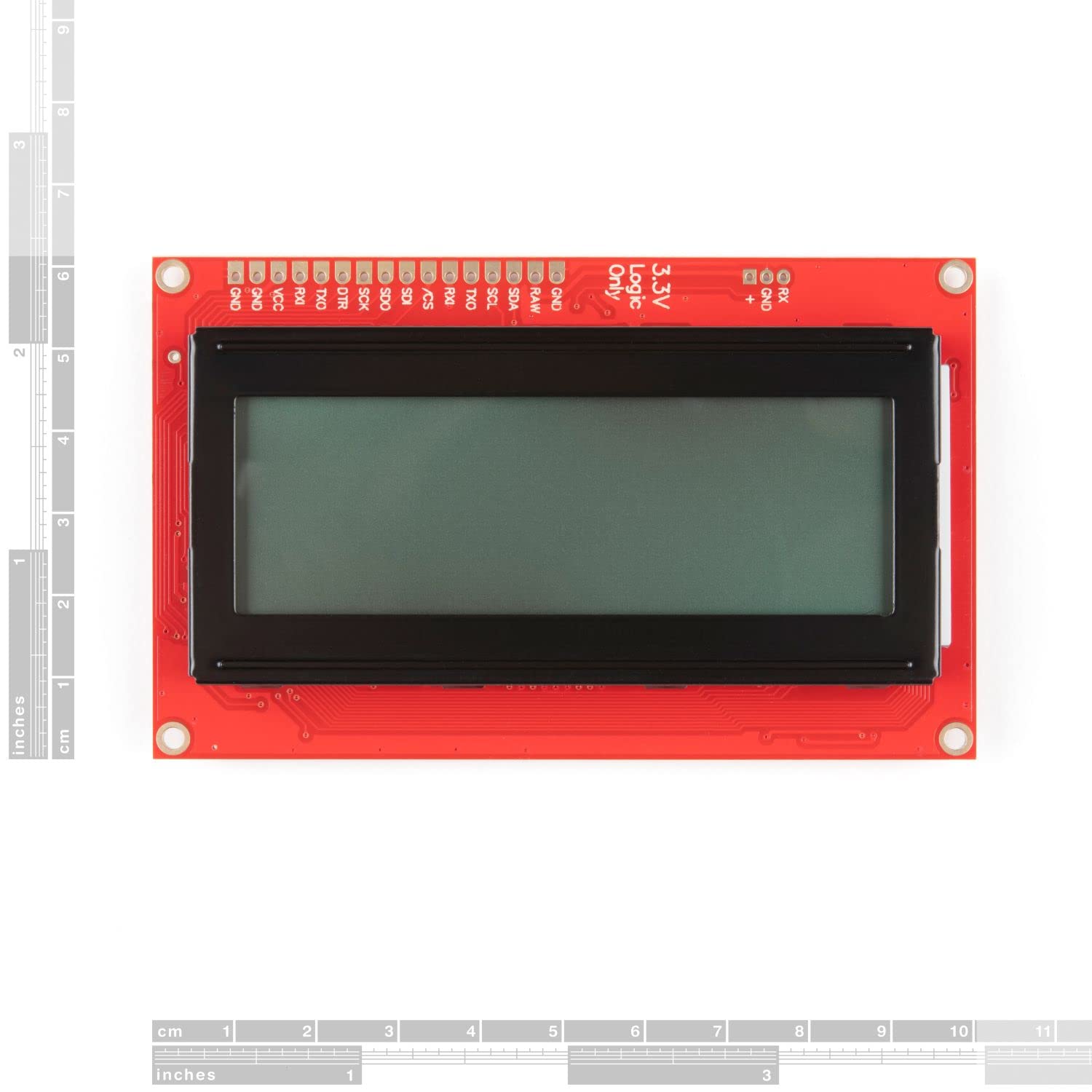 SparkFun 20x4 SerLCD - RGB Backlight (Qwiic) - Black on Red/Green/Blue Display Communicate with Serial I2C SPI 3.3V Logic and Power