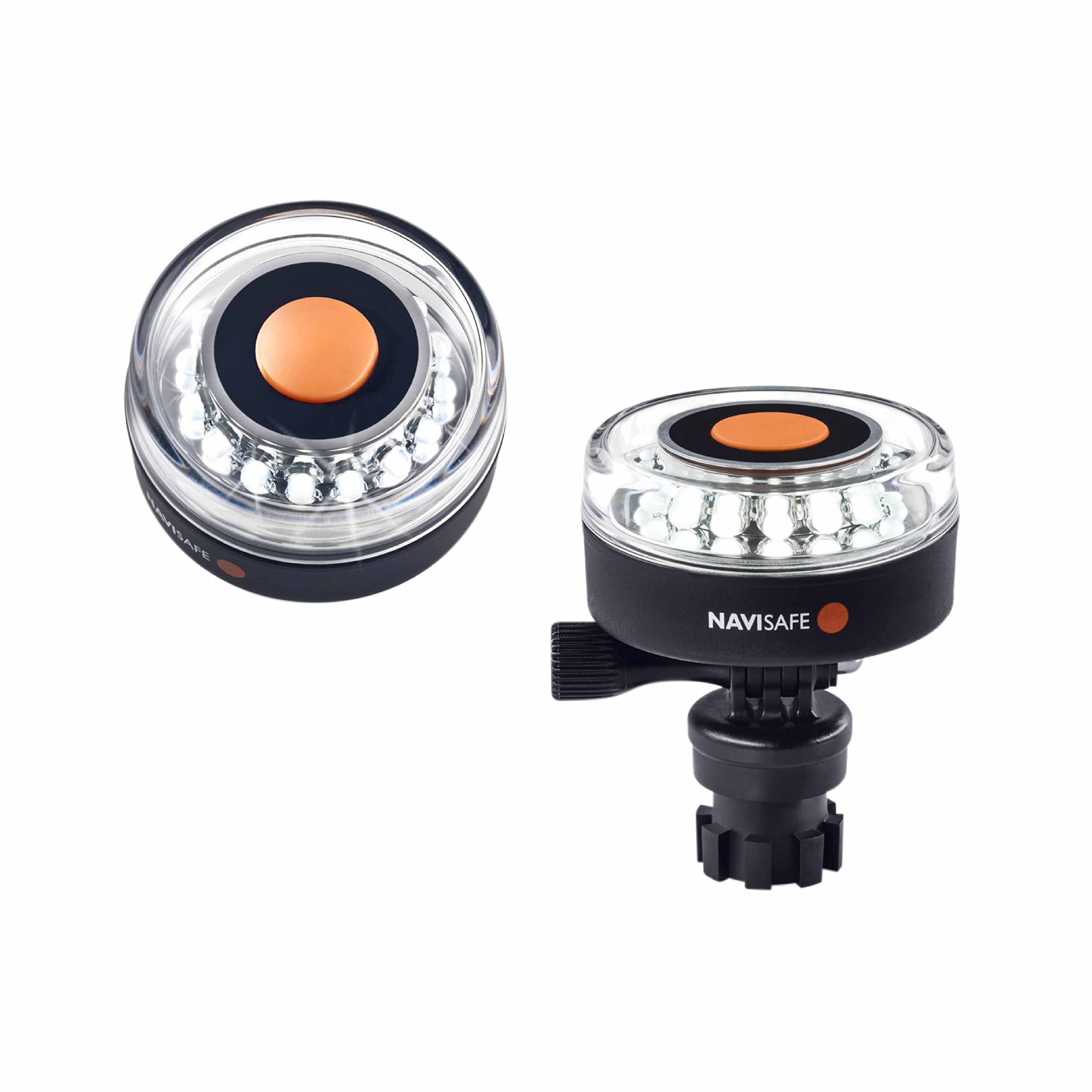 waterbrands NAVISAFE Navilight 360° | 2NM Portable Navigation Lights | Boat Lights | 5 LED Navigation Lights Modes | with Navimount Base (All-White)