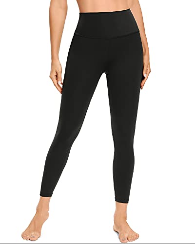Ronanemon Women's High Waisted Yoga Pants,Leggings with Pocket,Tummy Control 4 Way Stretch Buttery Soft Workout Pants. Black