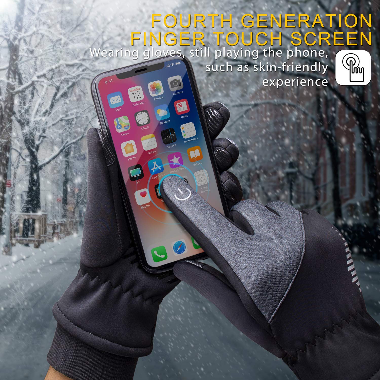 SIMARI Winter Gloves Men Women Touchscreen Cold Weather Warm Glove for Running Driving Cycling Hiking Phone Texting 105