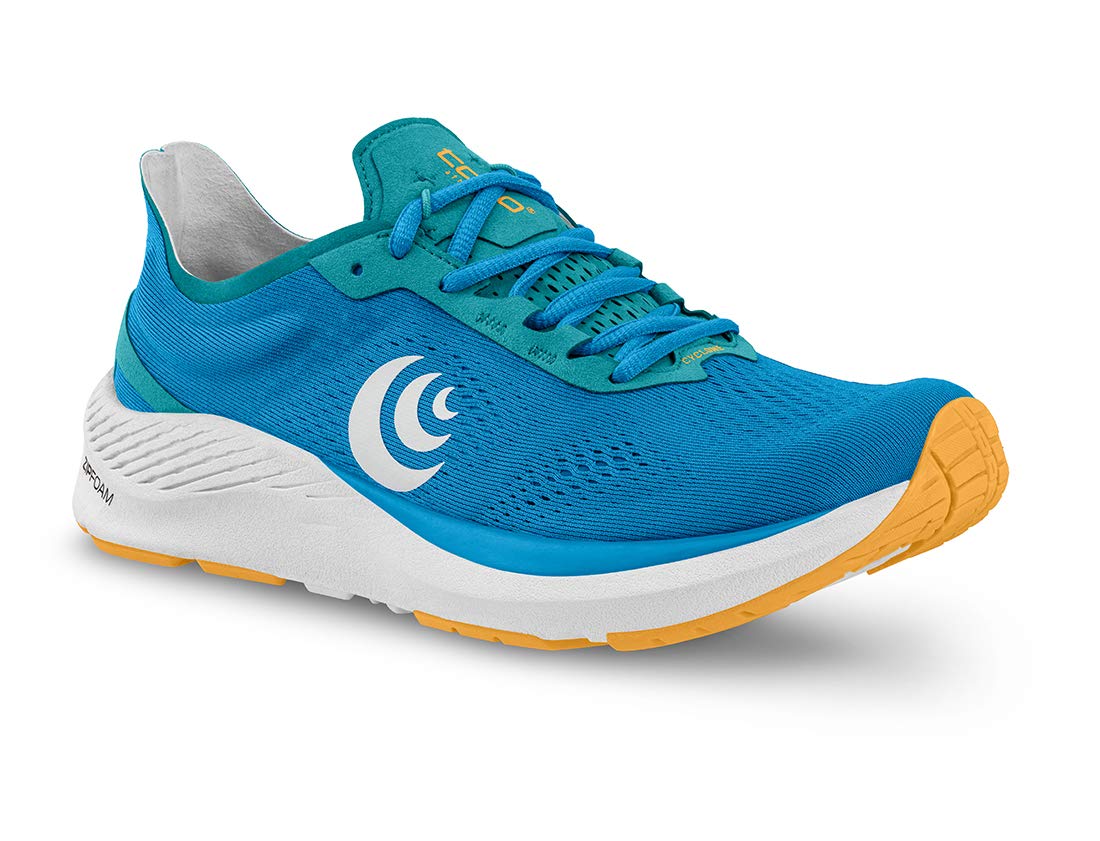 Topo Athletic Women's Cyclone Comfortable Lightweight 5MM Drop Road Running Shoes, Athletic Shoes for Road Running, Sky/Gold, Size 8.5