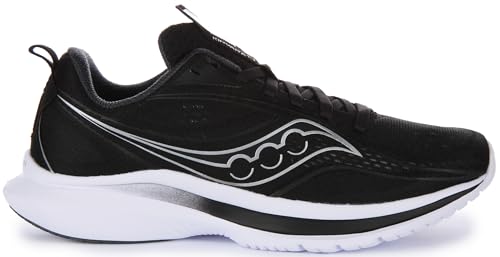 Saucony Women's Kinvara 13 Running Shoe, Black/Silver, 8