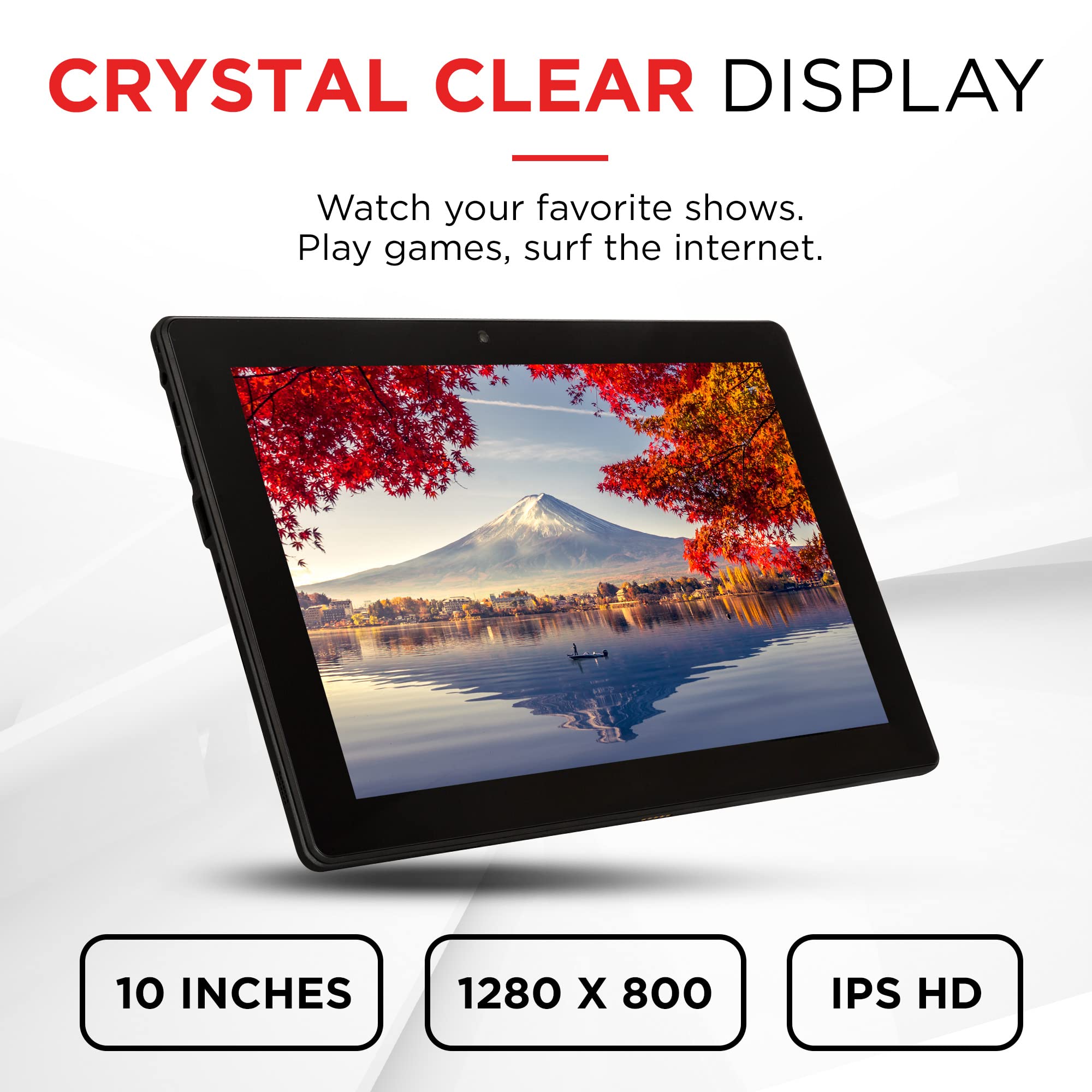 Simbans [3 Bonus Item] TangoTab 10 Inch Tablet 4 GB RAM, 64 GB Disk, Android 10, Mini-HDMI, Micro-USB, USB-A, Inbuilt GPS, Dual WiFi, Bluetooth, IPS Screen, Dual Camera Computer PC - TCX