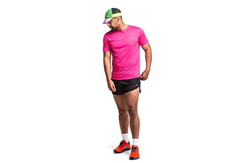 Ronhill Mens core Split Short, All Black, Medium
