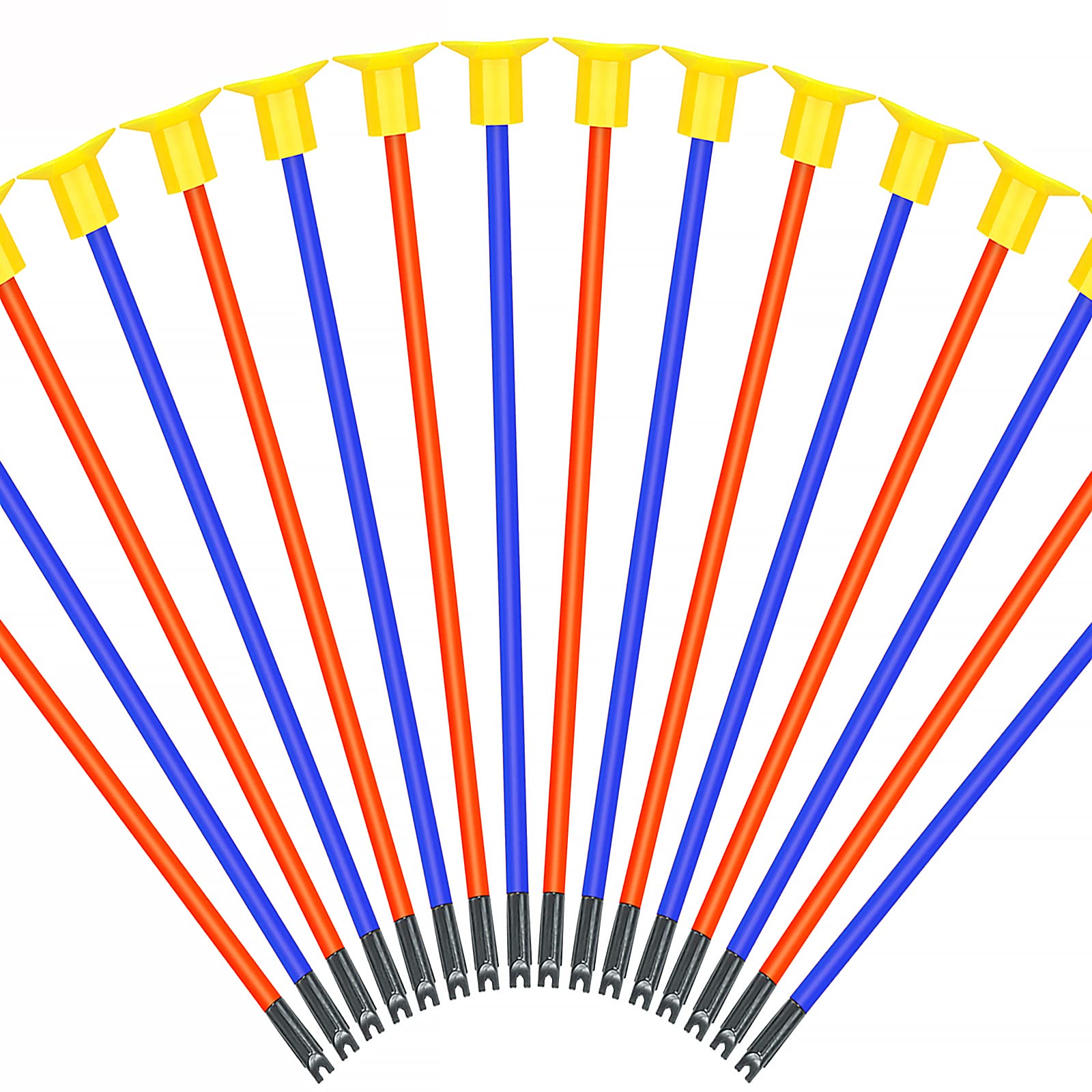 POKONBOY 16 Pack Replacement Suction Cup Arrows, Arrows for Kids Archery Set Compatible with Most Brand Archery Set (16 Inch)