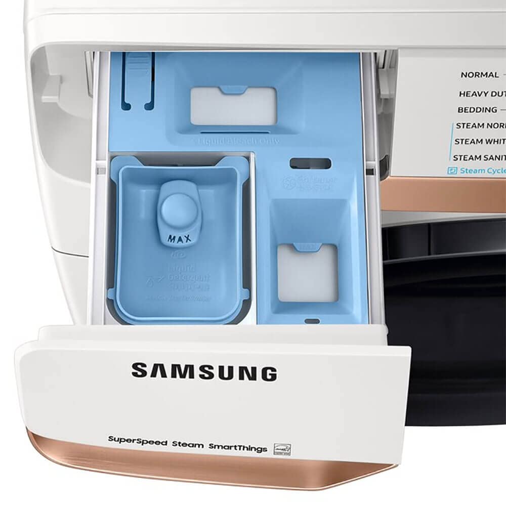 SAMSUNG WF50BG8300AE 5.0 Cu. Ft. Ivory White Smart Front Load Washer