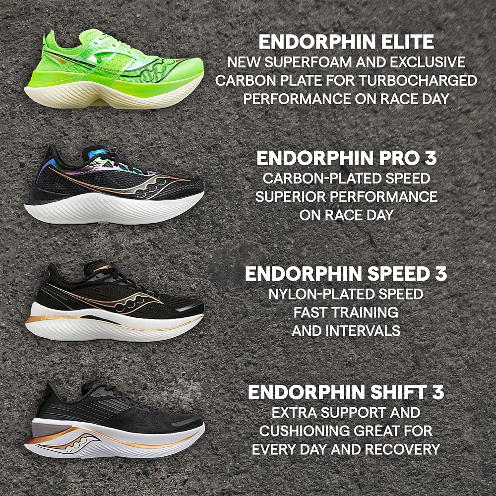 Saucony Women's Endorphin Pro 3 Running Shoe, White/Blck/Vizi, 8