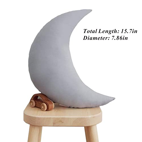 Newborn Photography Posing Pillow Crescent Moon Pillow Star Pillows Posing Beans Moon Pillow Stars Set DIY Newborn Professional Photography Prop (C-Gray)