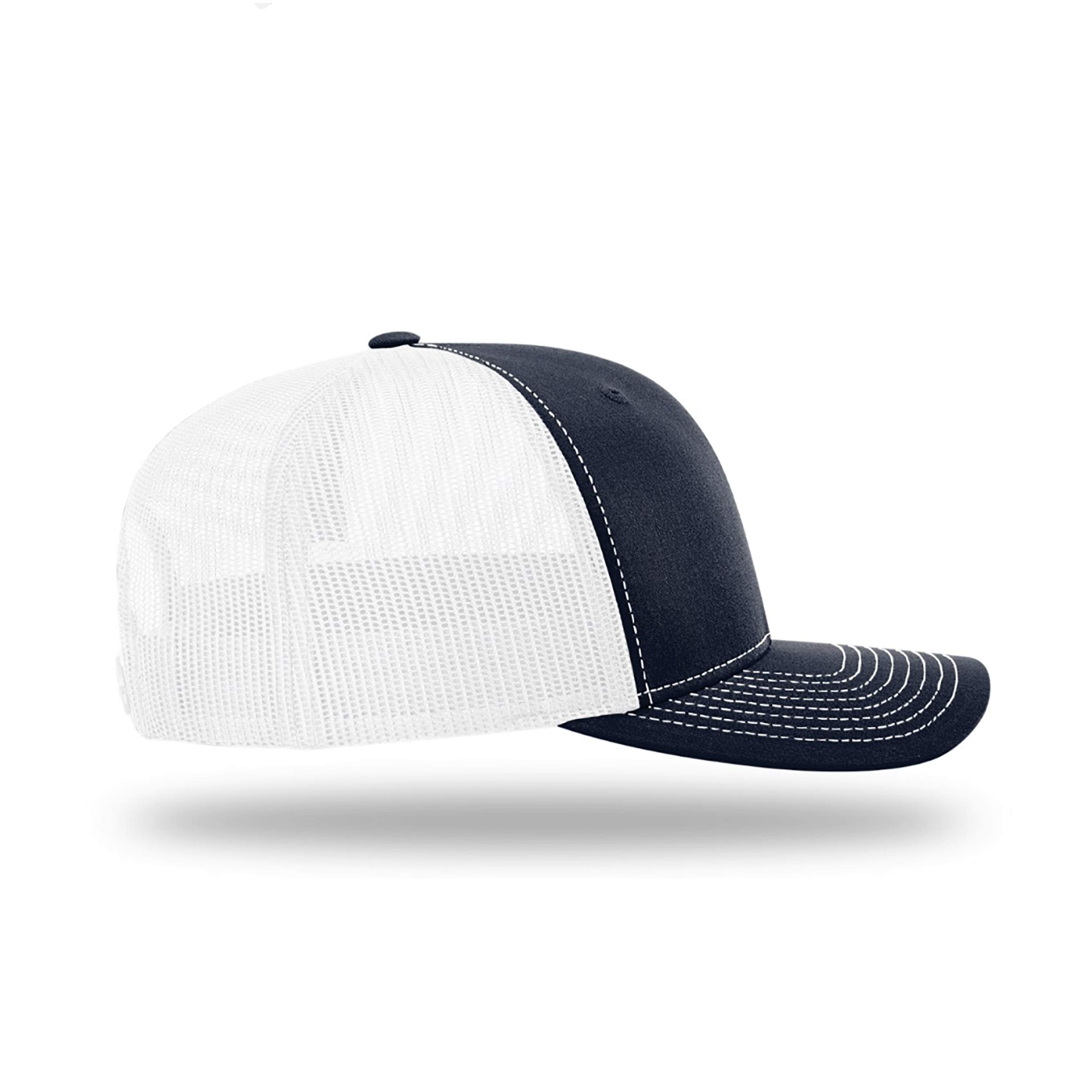 Printed Kicks 13 Stars Back Mesh Hat Betsy Ross USA Flag Casual Hats 1776 Cap (Navy Front/White Mesh)