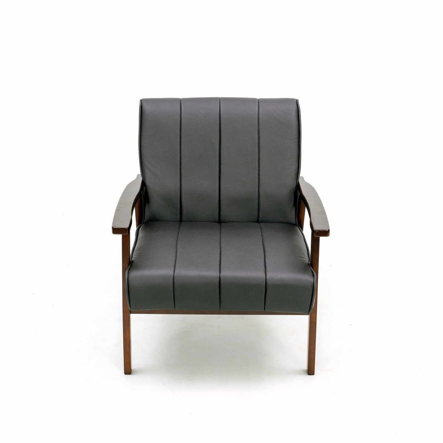Panana Reception Retro Accent Chair Beech Wood Frame Armchair Occasional Living Room Reception Bedroom Balcony Conservatory Padded