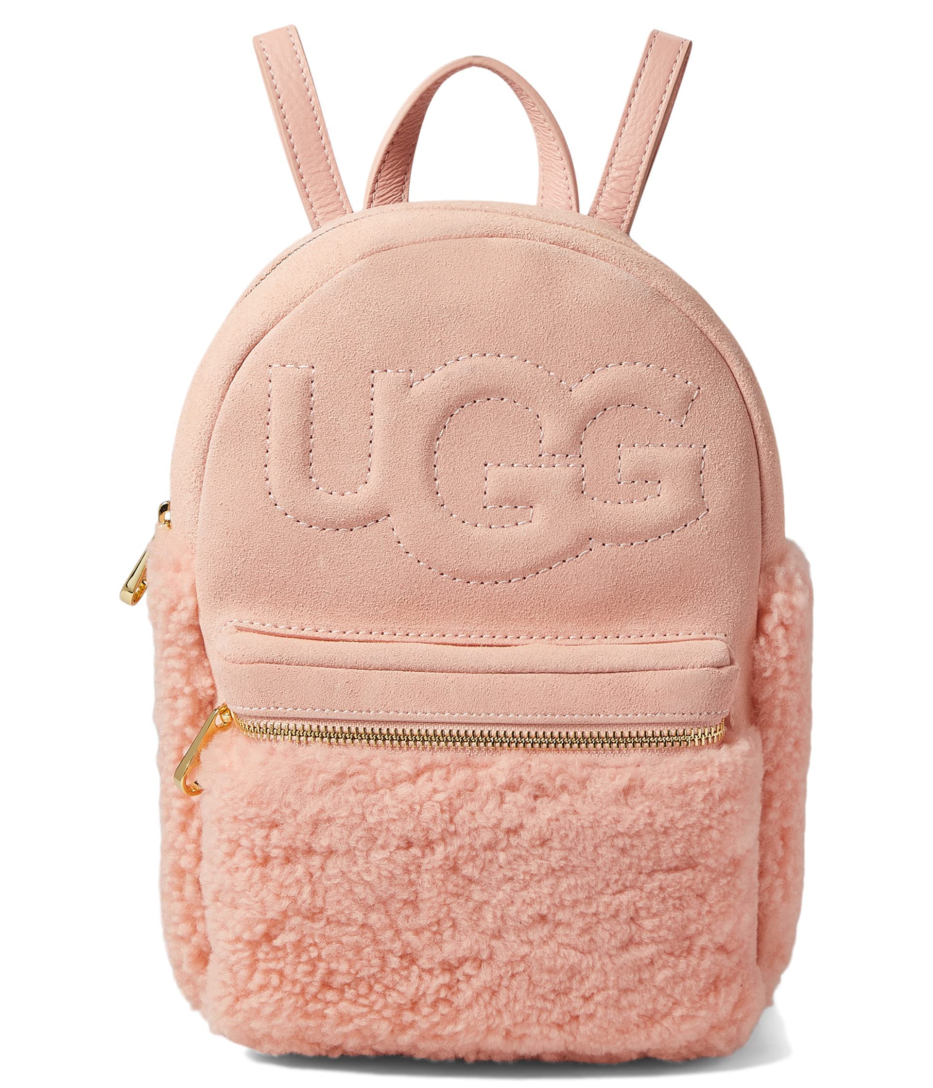 UGG Women's Dannie Ii Mini Backpack Sheepskin Handbag, Pink Opal, One Size