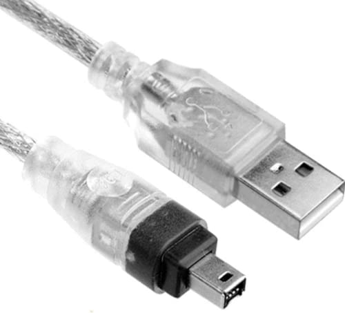 USB 2.0 Male to IEEE 1394 4Pin Male iLink Firewire DV Cable 5FT Compatible with Sony DV & D8.(Please Read The Last Picture hint on The Left Carefully Before Buying. Prevent Buying Mistakes)