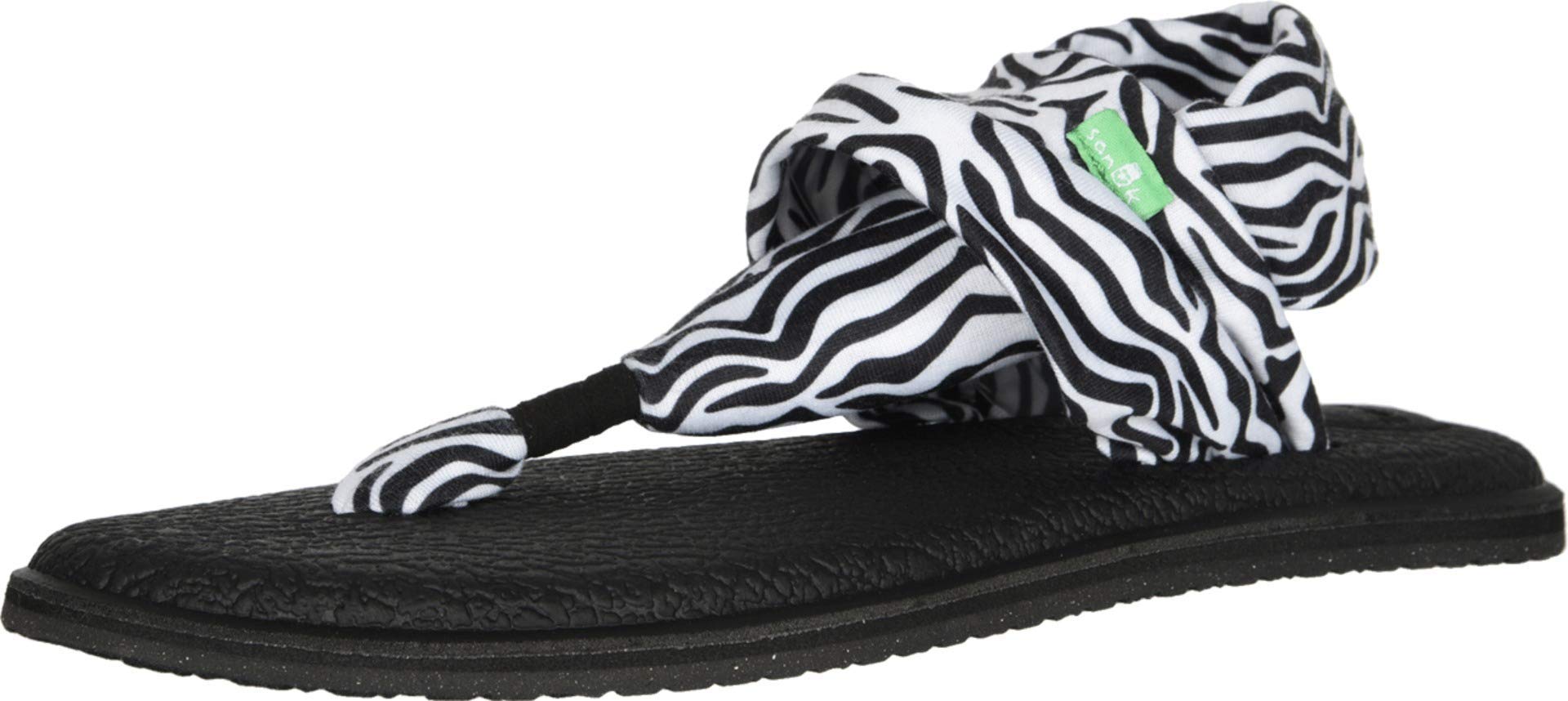 Sanuk womens Yoga Sling 2 Sandal, Zebra, 9 US