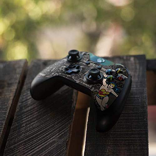 Skinit Decal Gaming Skin Compatible with Xbox One Controller - Officially Licensed Warner Bros Wonder Woman Mixed Media Design