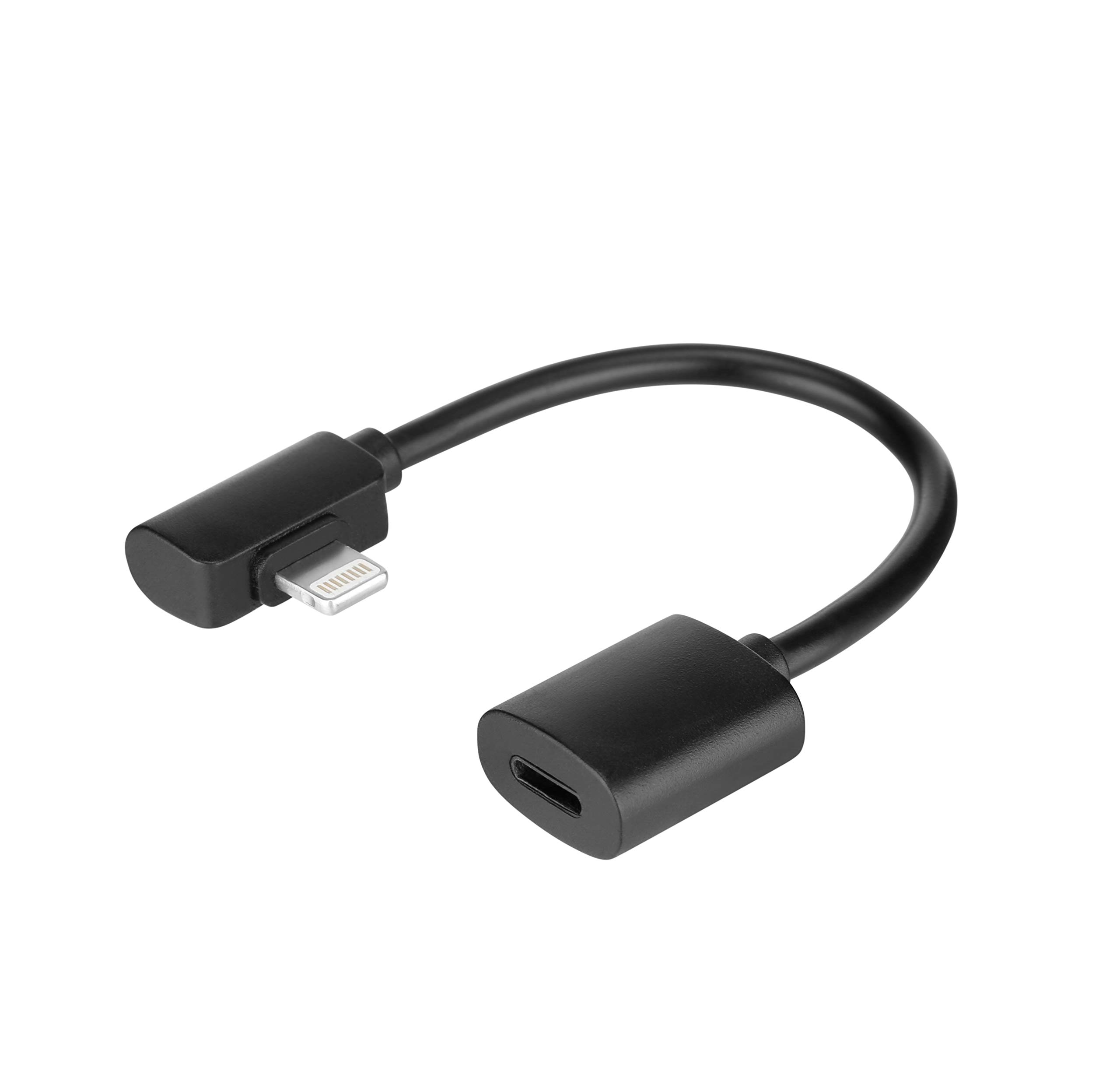 Saramonic Short Lightning Cable with Right-Angle Connector for iPhones Mounted in Gimbals (DITC80), M to F Right-Angle