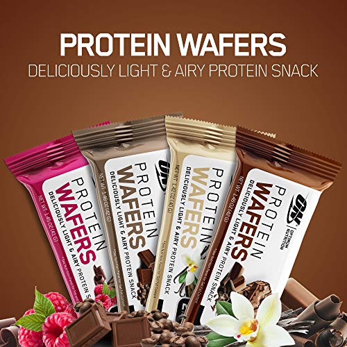 New! Optimum Nutrition High Protein Wafer Bars, Low Sugar, Low Fat, Low Carb Dessert, Flavor: Vanilla, 9 Count