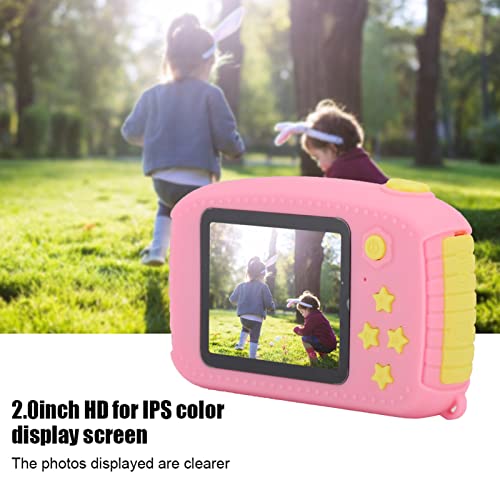 Srliya Portable Bunny Digital Camera, Portable ABS Children Digital Camera 12MP 2.0-Inch HD Color Screen Gift Toy for Child