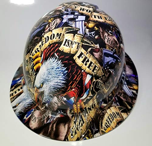 Wet Works Imaging Customized Pyramex Full Brim Freedom ISNT Free with Ratcheting Suspension Custom LIDS Crazy Sick Construction PPE