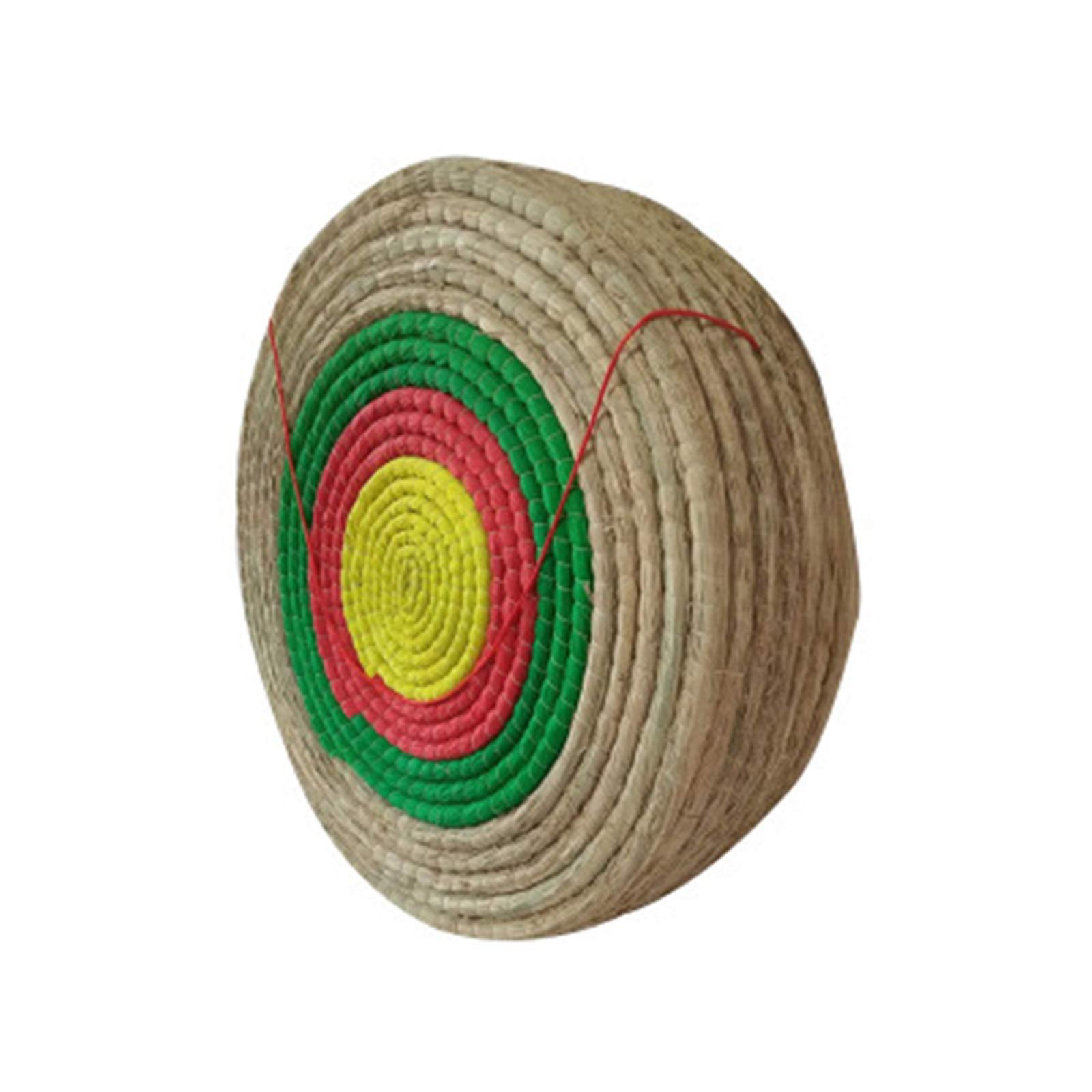 Teerwere Round Archery Target Solid Straw Arrows Target for Shooting Practice (Color : Coloured, Size : 60x60x11cm)