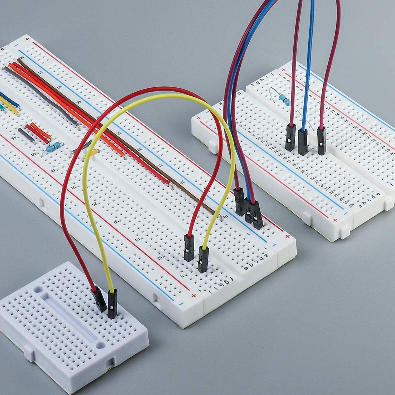 PETTYOLL 8 PCS Breadboards Include 4PCS 400 Points 4PCS 830 Points Soderless Bread Boards for Proto Shield Distribution Connecting Blocks