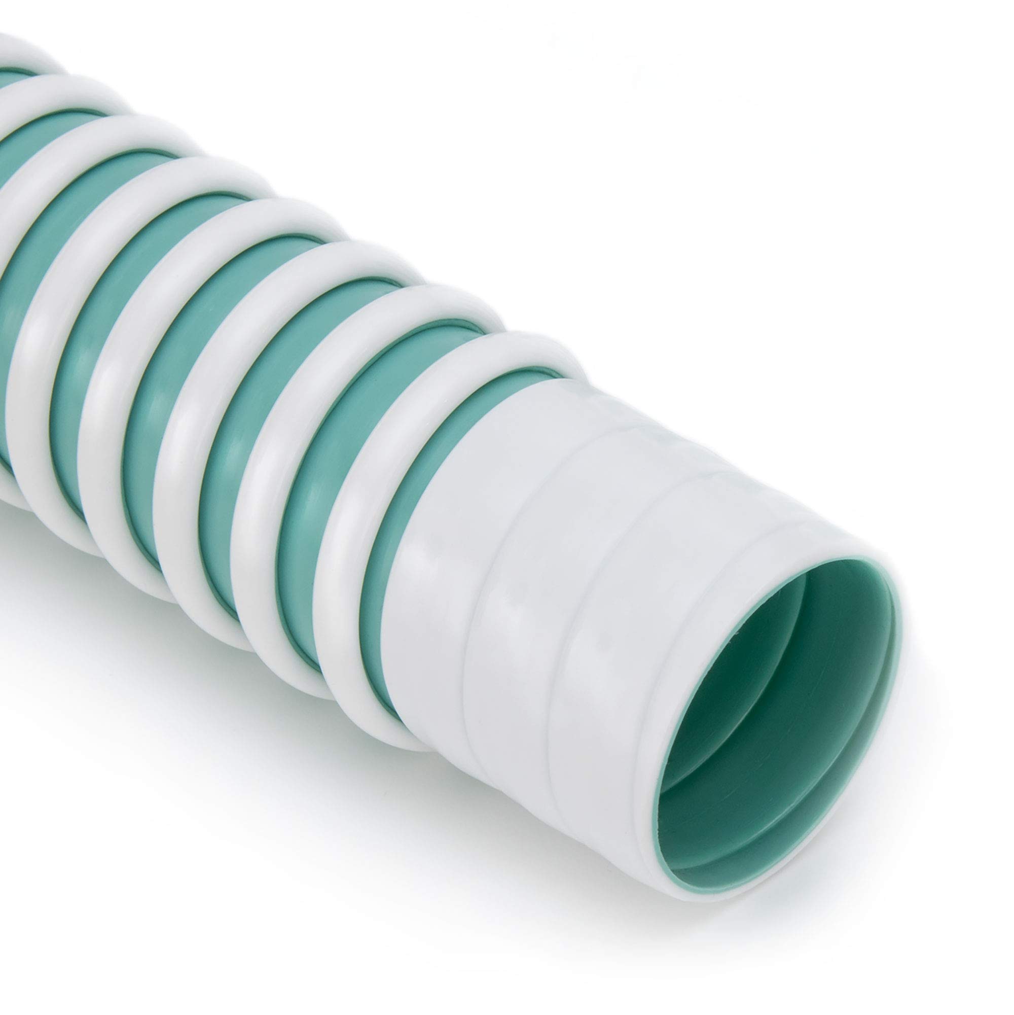 RecPro RV Fresh Water Fill Hose 1 1/4" | Freshwater Line | Fresh Water Hose | Ribbed with Flat Smooth Sections | Concession Water Tank Parts (10 Feet, With Hose Clamps)