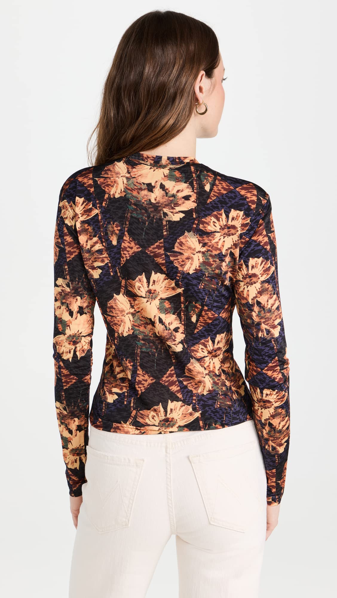 Ulla Johnson Women's Eve Top, Lupine, Blue, Floral, M