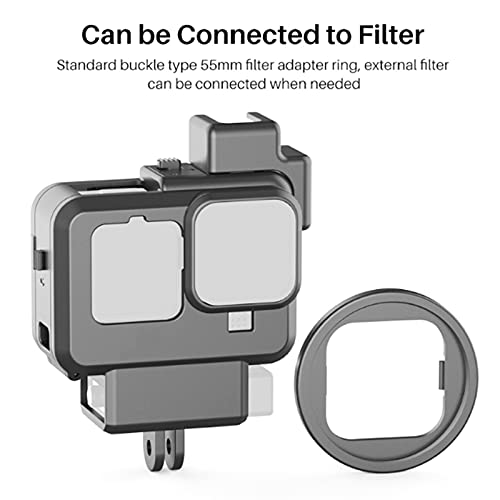 Velaurs 9‑4 Camera Cage Dual Cold Shoe, G9‑4 Action Camera Cage for GoPr 9 for Women Men