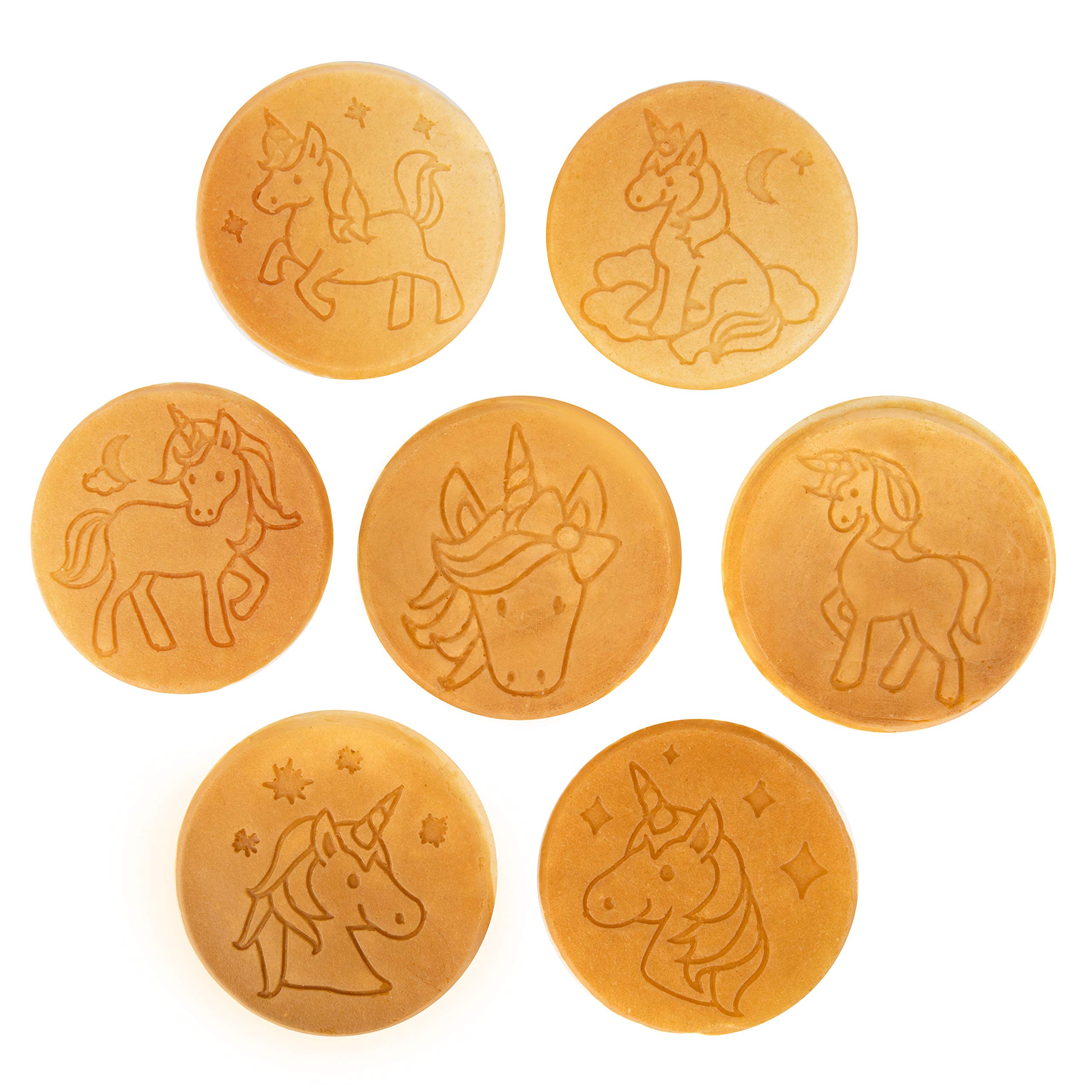 Unicorn Mini Pancake Pan - Make 7 Unique Flapjack Unicorns, Nonstick Pan Cake Maker Griddle for Breakfast Fun & Easy Cleanup, Magical Birthday Treat or Gift for Kids