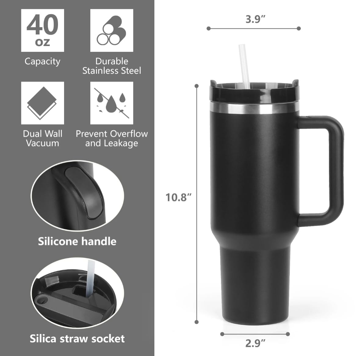 PureElement 40 oz Adventure Quencher Tumbler H2.0 with Handle and Straw | New Easy Grip | Double Wall Stainless Steel Insulated Design | Resistant and Durable | Dupe Mug Cup (Pink Dust)
