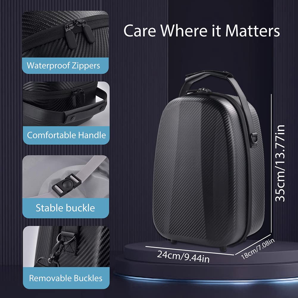 VR2 Storage Bag, PS VR2 Bag, VR2 Storage Protective Case, For PS VR2 Storage Bag, Large Capacity, Small Items, Lightweight, Waterproof, Hard, Easy to Carry, Shockproof, Dustproof, Water Resistant, Stain Resistant, EVA + PU Material, PS VR2 Accessories, bl