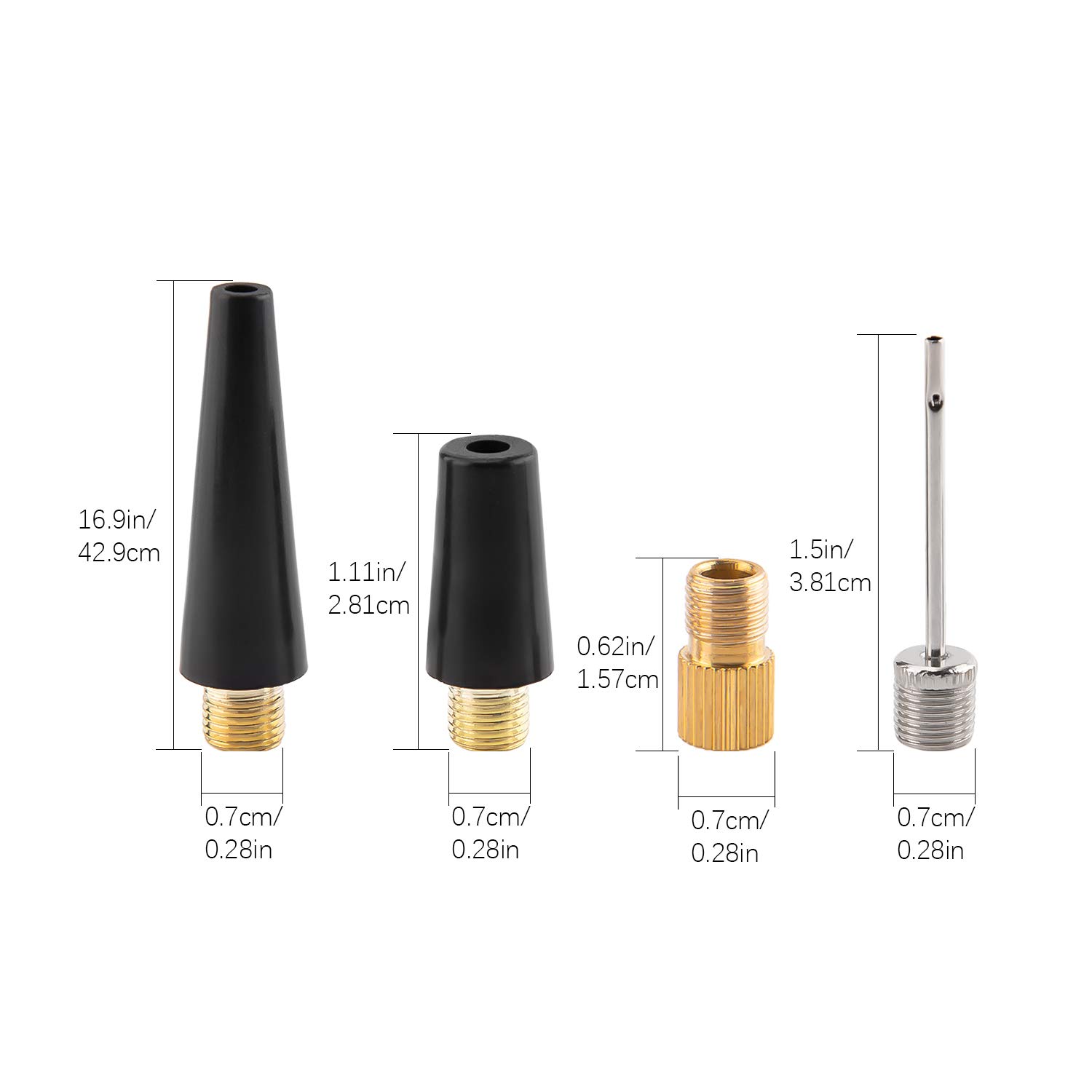 SAVITA 8pcs Needle Inflating Ball Tyre Pump Adapter Kit Air Nozzle Pump Adapter Kit for Inflatables, Sports Balls and Bicycles