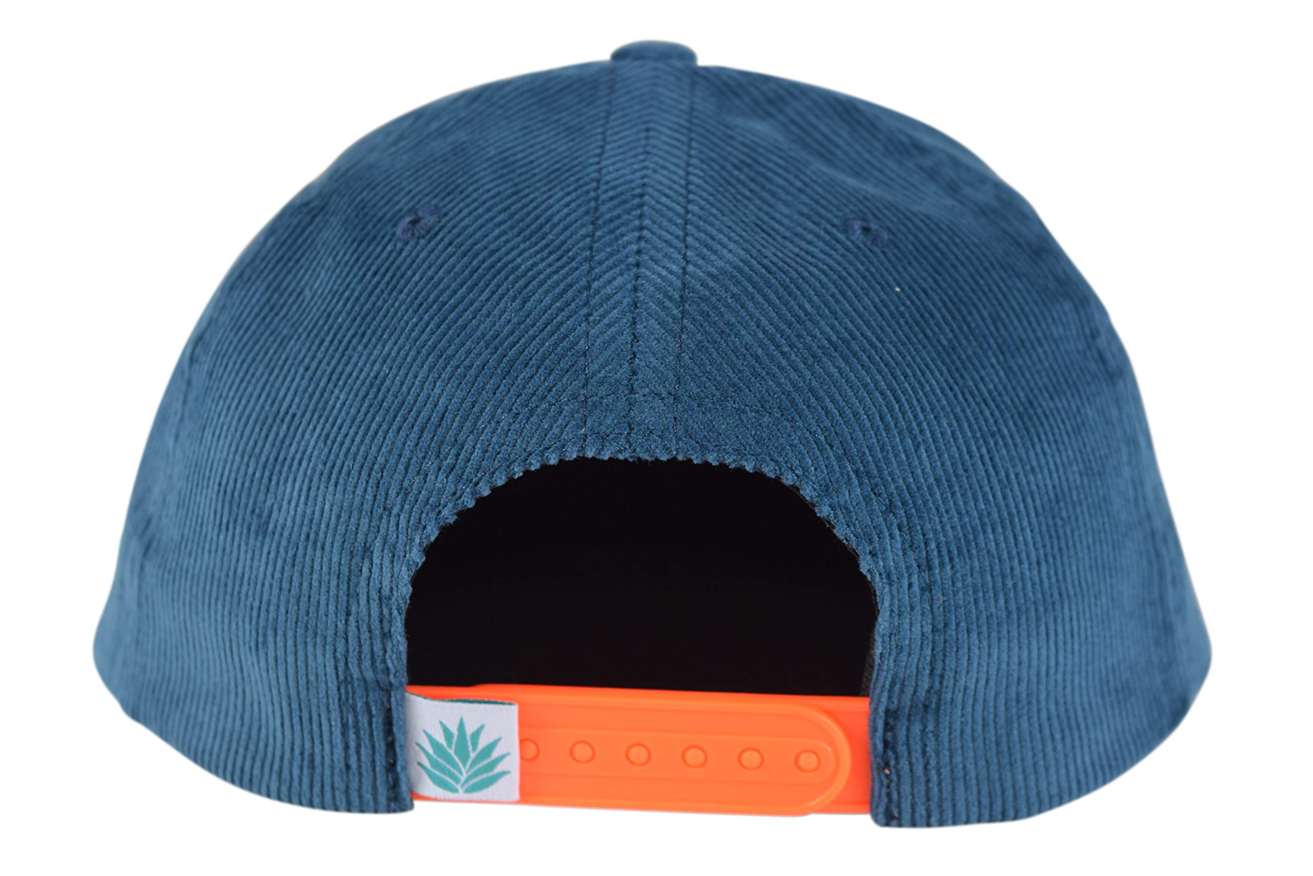 Sendero Provisions Co. Outdoor Adjustable Snapback Corduroy Rope Hat with Geo Screen Printed Patch (Ocean Blue)