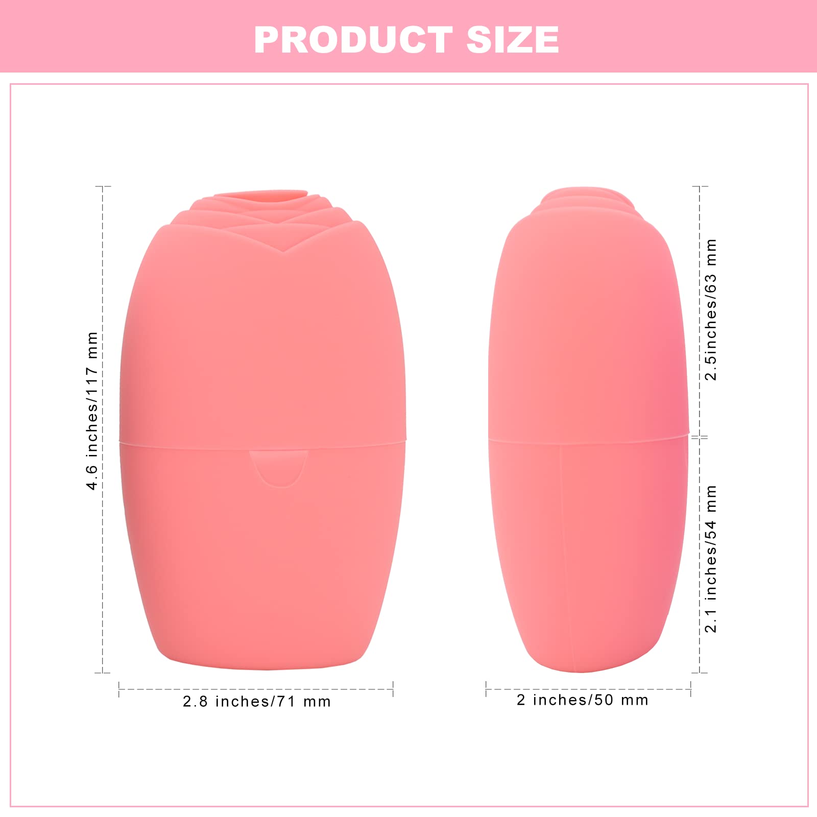 WETANG Ice Face Roller, Brighten Skin, Reusable Ice Mold for Face, Ice for Face to Tighten Skin, Silicone Ice Holder for Face, Icing Skincare Gift for Women (Pink)