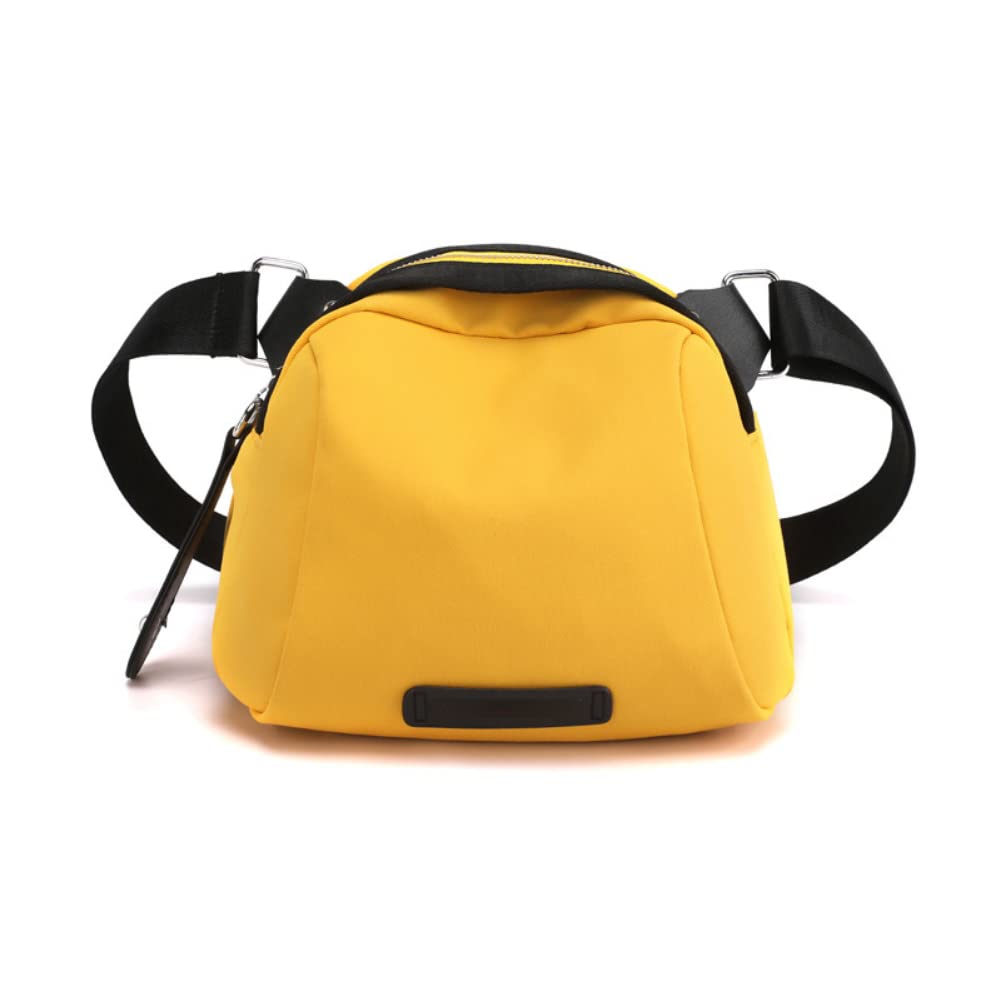 Women Waterproof Shell Small Shoulder Bag Crossbody Bag Oxford Handbags Wide Strap Handbags Purses (YELLOW)
